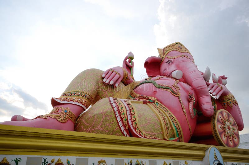 Pink Ganesha in Thailand stock photo. Image of goddess - 19975414