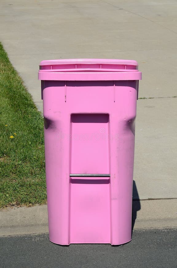 Pink Garbage Container stock photo. Image of sunny, environment - 72251734