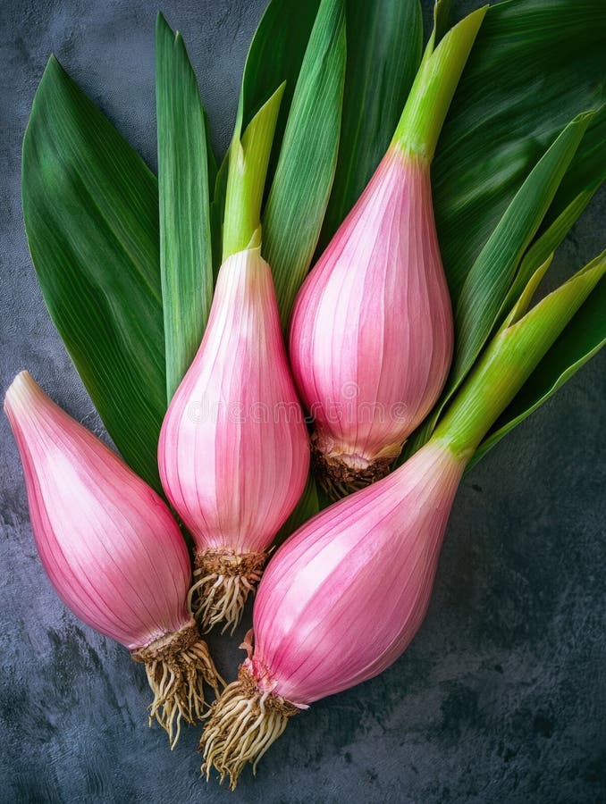 Pink garlic bulbs stock photo. Image of organic, fresh - 367119724