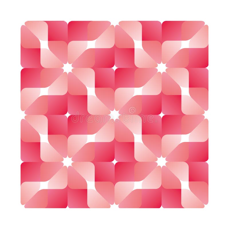 Pink Geometric Flower Pattern Stock Vector - Illustration of pink ...