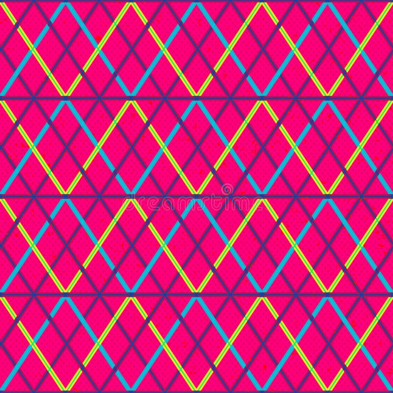 Pink Geometric Seamless Pattern. Stock Illustration - Illustration of ...