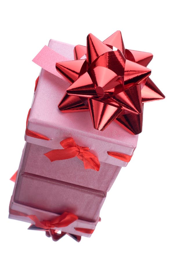 Pink gift box stock image. Image of birthday, ribbon, celebration - 1591875