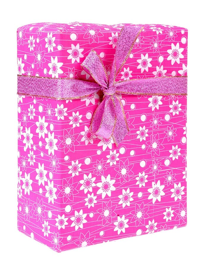 Pink gift box stock photo. Image of color, greeting, luxury - 24225444