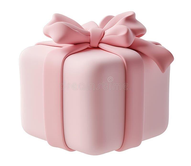 Pink Gift Box with Bow 3D Render, Cute Present, Festive Packaging ...