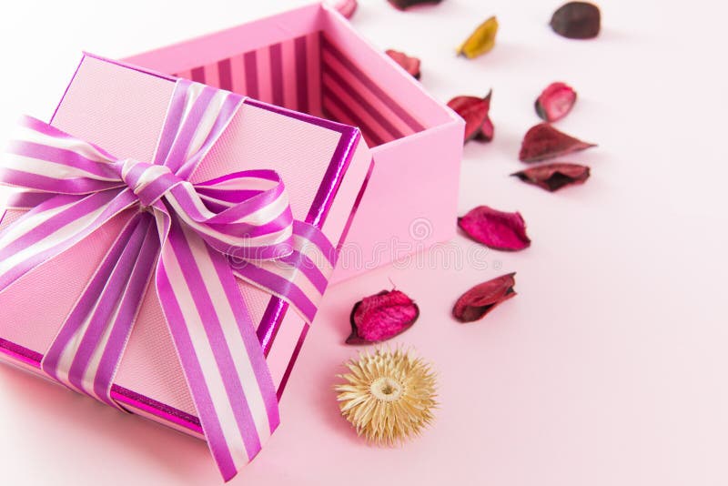 Pink gift box stock photo. Image of pink, gift, romance - 59853594