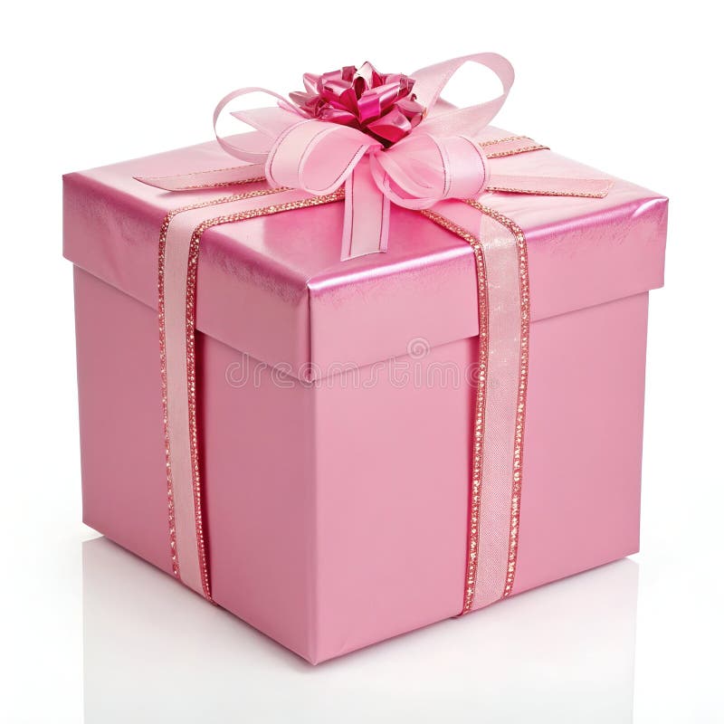 Pink Gift Box â€ 3D Design Isolated Stock Illustration - Illustration ...