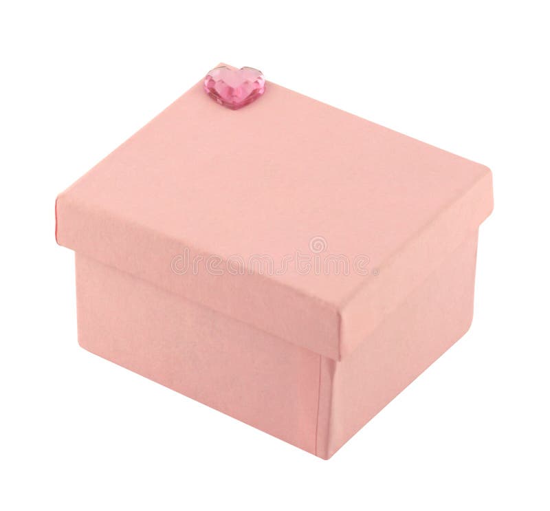 Pink Gift Box with Diamond Heart Stock Photo - Image of conceptual ...