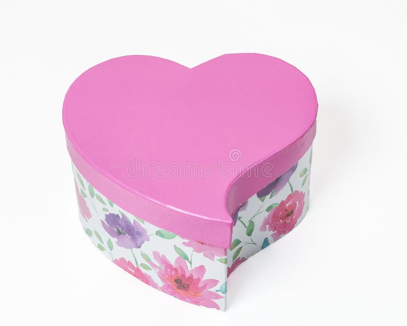 Pink gift box heart shaped stock photo. Image of sweet - 85577188