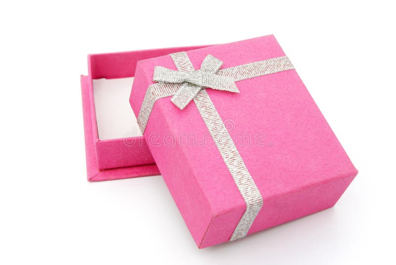225 Pink Gift Box Opened Isolated White Background Stock Photos - Free ...