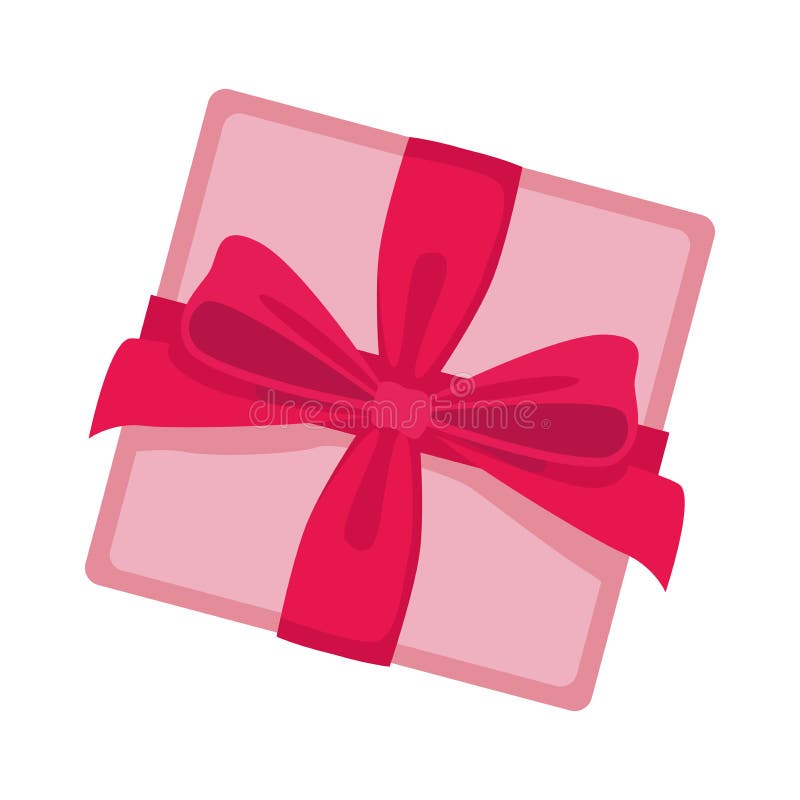 Pink gift box present stock vector. Illustration of present - 223201748