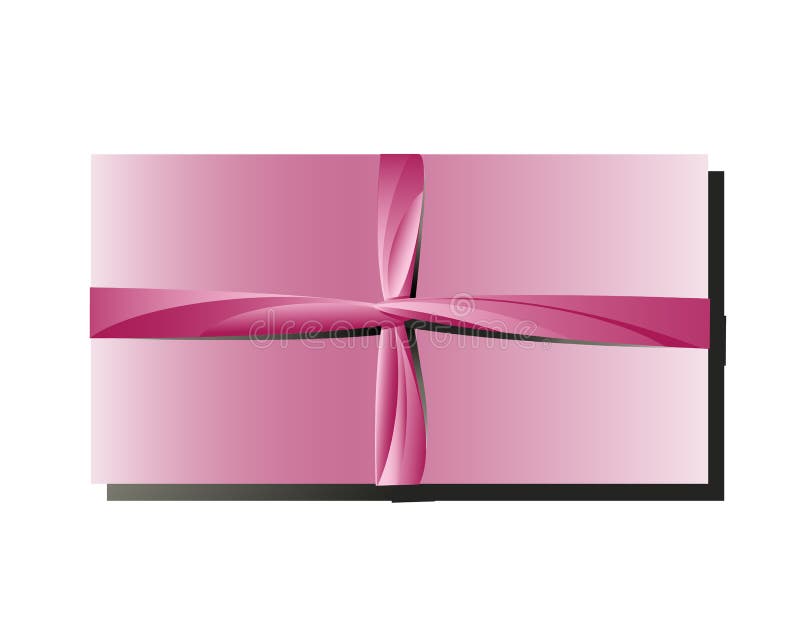 Pink Gift Bag Template with Decorative Frame and a Bouquet Stock Vector ...