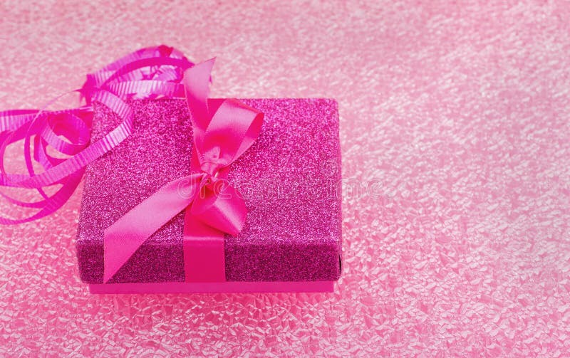 Pink Gift Box stock image. Image of ribbon, christmas - 64792353