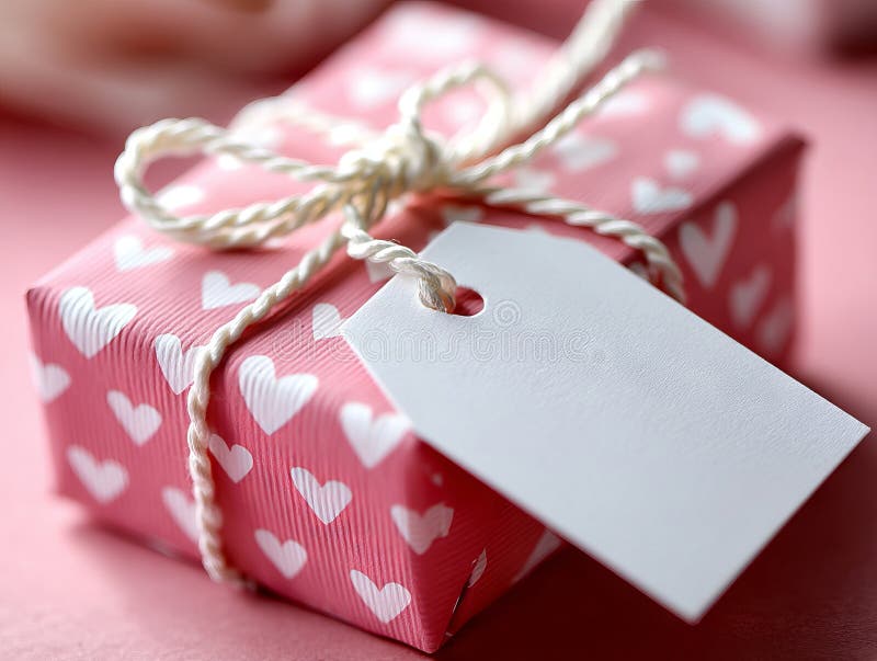 Pink Gift Box White Tag Attached Stock Photos - Free & Royalty-Free ...