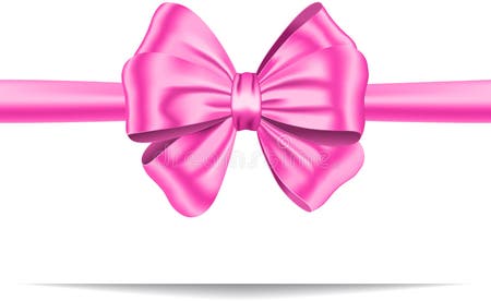 Pink gift ribbon with bow stock vector. Illustration of design - 27008093