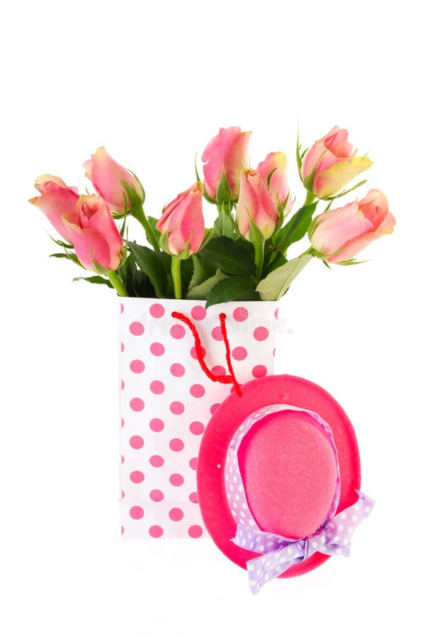 Pink gift roses stock photo. Image of bunches, gifts - 18093772