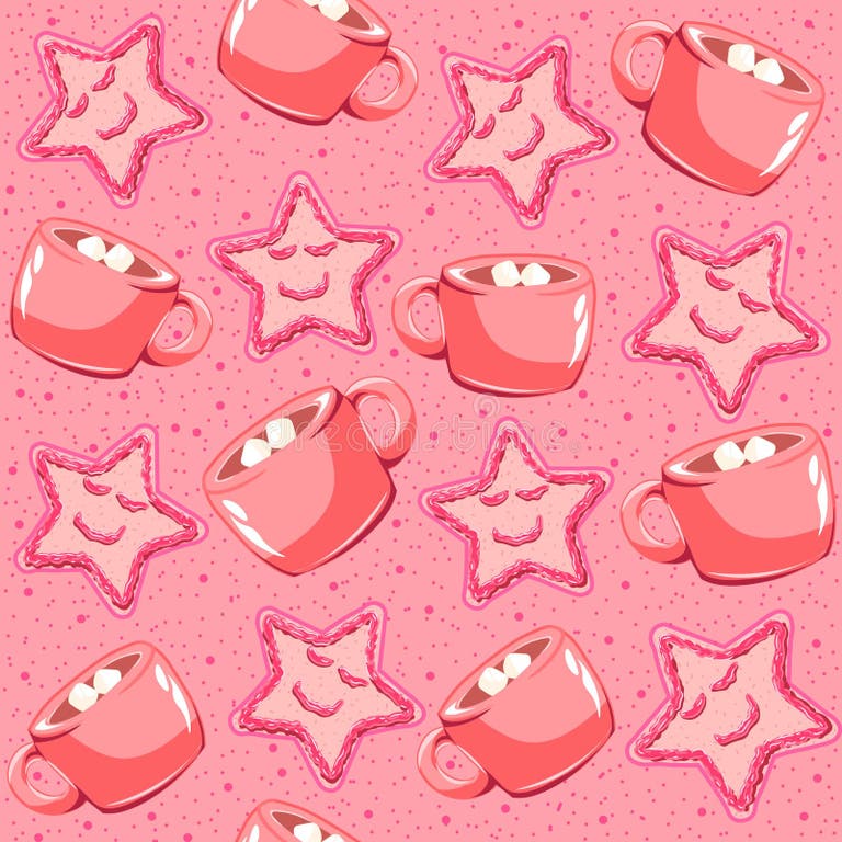 Kawaii Marshmallow Pattern Stock Illustrations 165 Kawaii Marshmallow