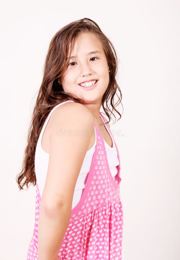 Pink girl stock photo. Image of caucasian, length, looking - 11572288