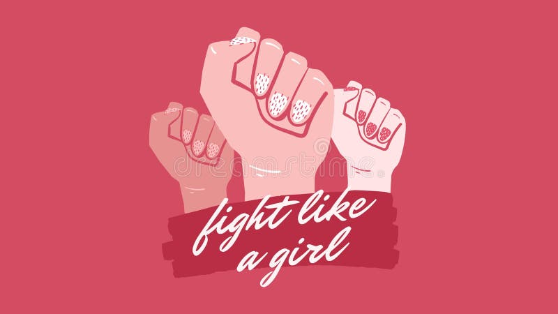 Pink Girl Power Wallpaper stock illustration. Illustration of pink ...