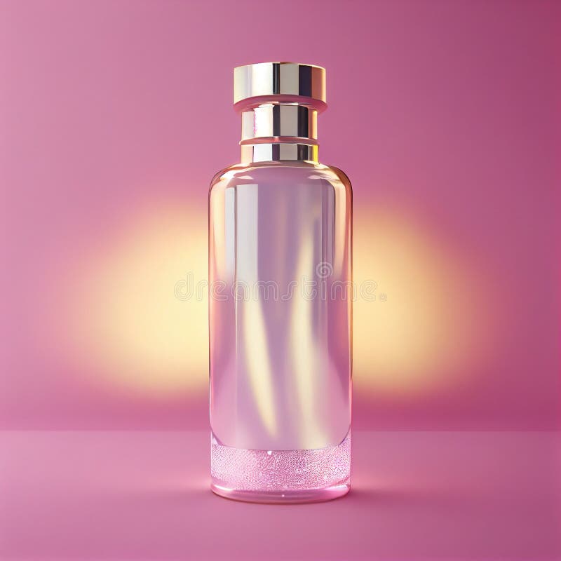 Pink Glass Elegant Perfume Bottle Illustration Generative AI Stock ...