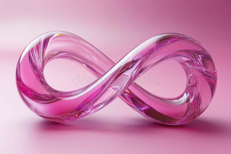 Pink Glass Infinity Symbol on Soft Background Stock Photo - Image of smooth, beauty: 364607998