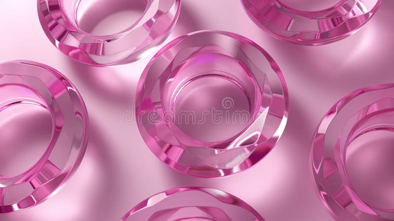 Pink Glass Rings Abstract Concept Stock Image Image Of Shiny Luxury 312430989