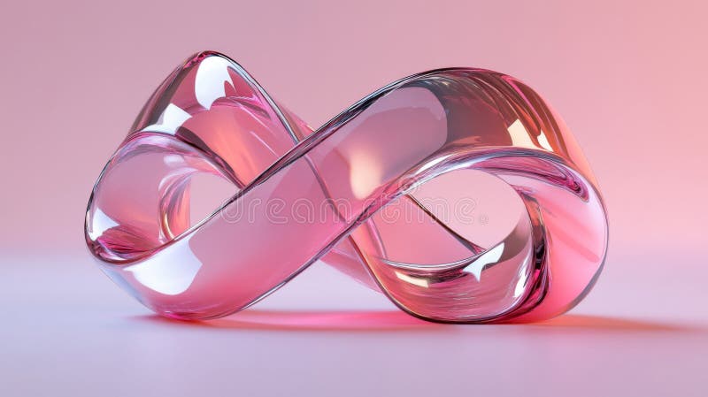 Pink Glass Sculpture Infinite Loop Design Stock Illustration ...
