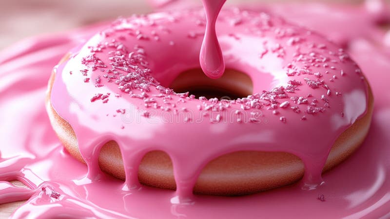 Glazed Donut Dripping Sweet Syrup Stock Photos - Free & Royalty-Free ...