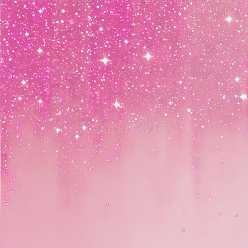 Pink Glitter Digital Pattern with Long Dripping. Stock Illustration ...