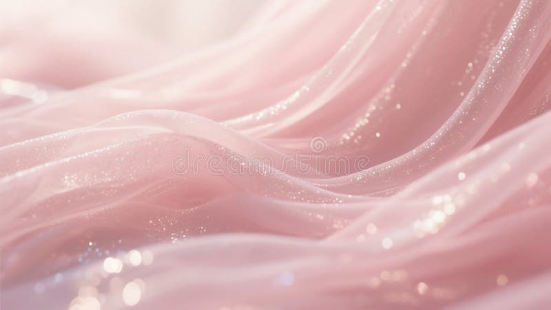 Pink Glitter Fabric Drapes Softly, Creating an Elegant and Luxurious ...