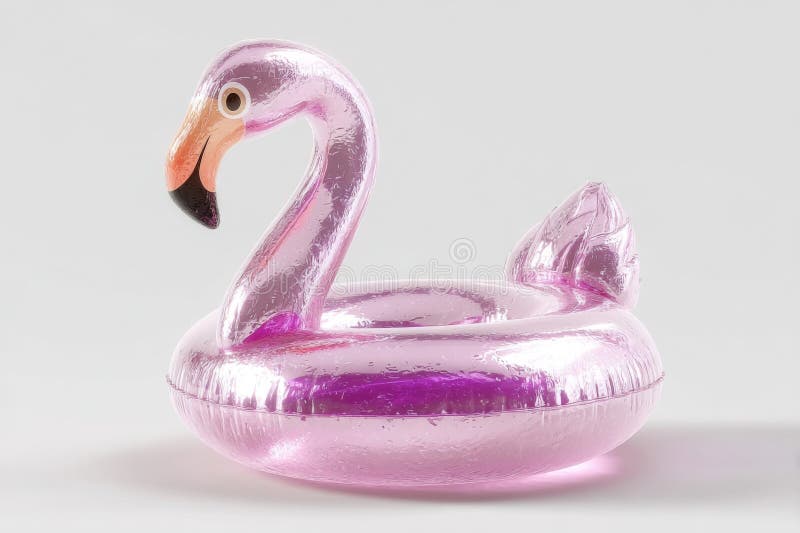 Pink Glitter Flamingo Inflatable Pool Float Stock Illustration ...