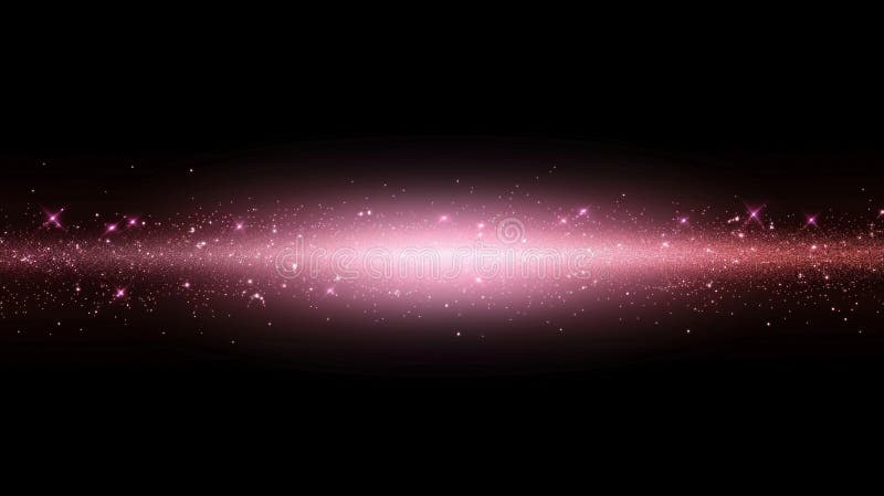 Pink Glitter Sparkle Burst on Black Background. Glamour Shine Dust ...