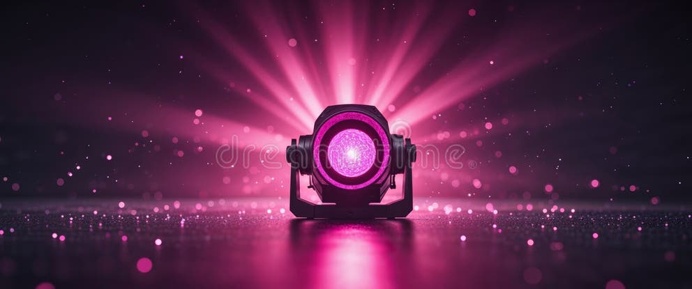 Pink Glitter Stage Spotlight Illuminated Stock Photo - Image of ...