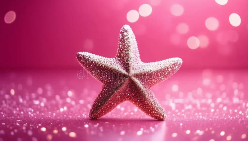 Pink glitter starfish stock illustration. Illustration of glitter ...