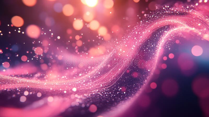 Pink Glitter Wave Abstract Background Stock Illustration - Illustration ...