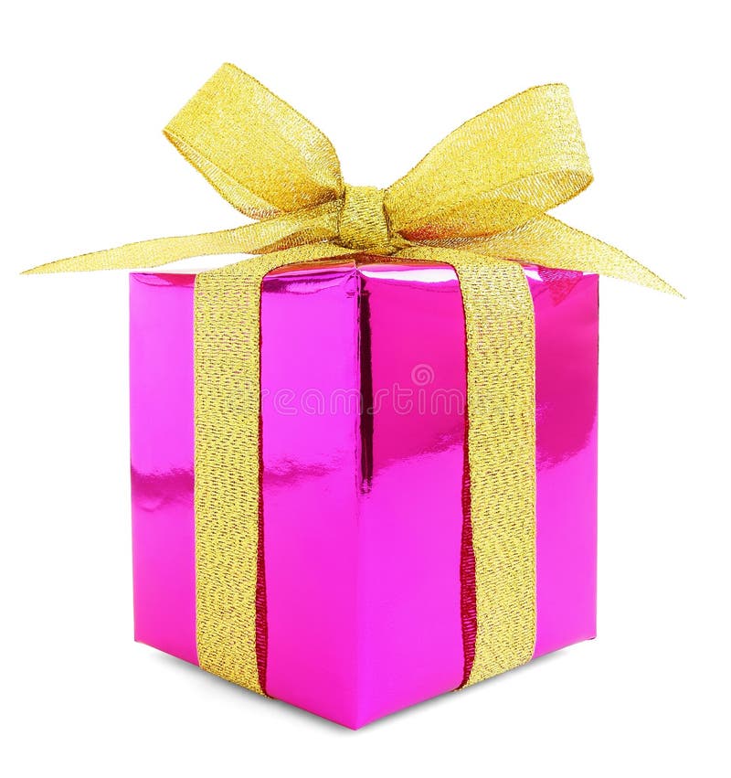 Pink gift wrapped present stock photo. Image of birthday - 18930868