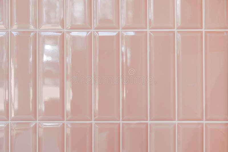 Pink Glossy Upright Rectangular Ceramic Tile, Background, Texture Stock ...