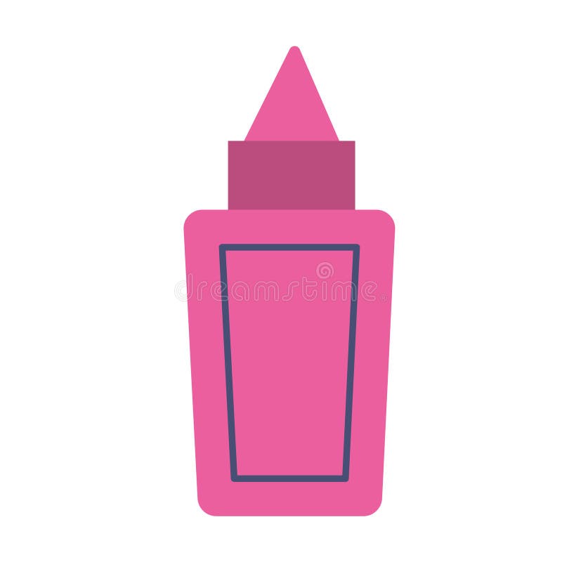 Pink Glue Bottle Icon. Vector Stock Vector - Illustration of school ...