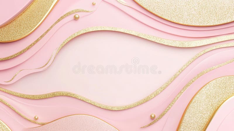 A Pink and Gold Abstract Background Featuring a Soft, Luxurious ...