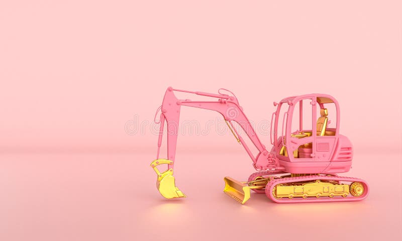 Pink Excavator Stock Illustrations – 173 Pink Excavator Stock ...