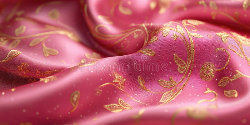 Pink Gold Fabric Texture stock illustration. Illustration of textile ...