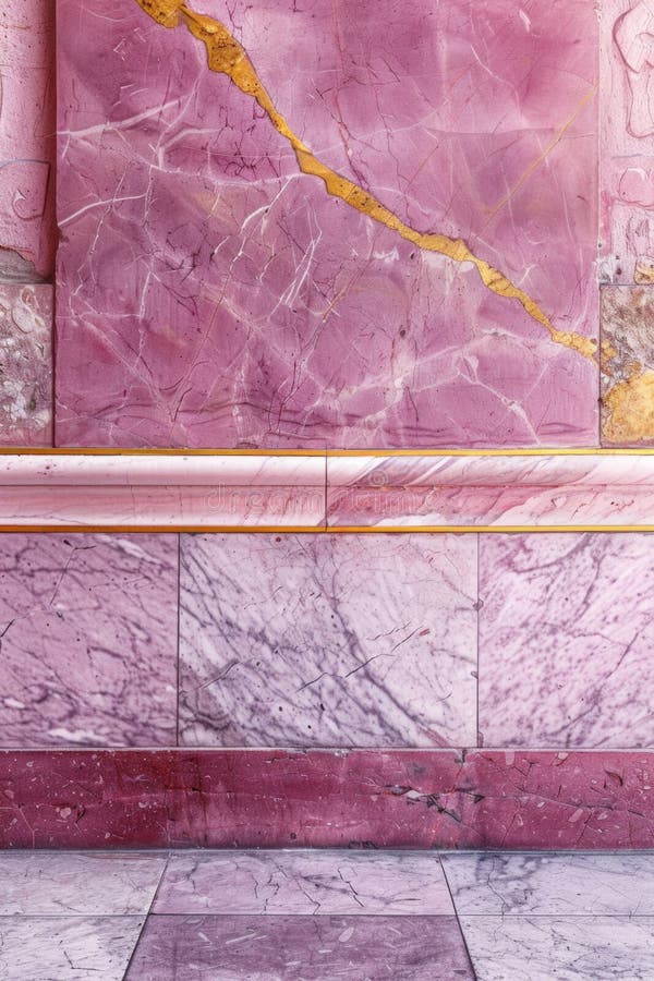 Pink Gold Marble Bench stock photo. Image of generated - 378153022