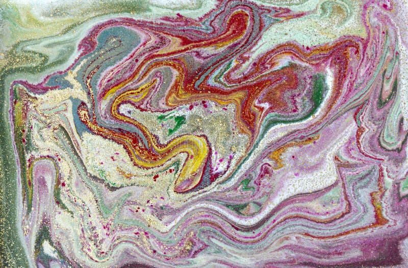 Pink and Gold Marbling Pattern. Golden Marble Liquid Texture. Stock ...
