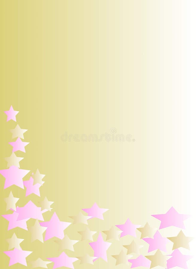 Pink and Gold Stars on Gold Gradient Background Multicolored ...