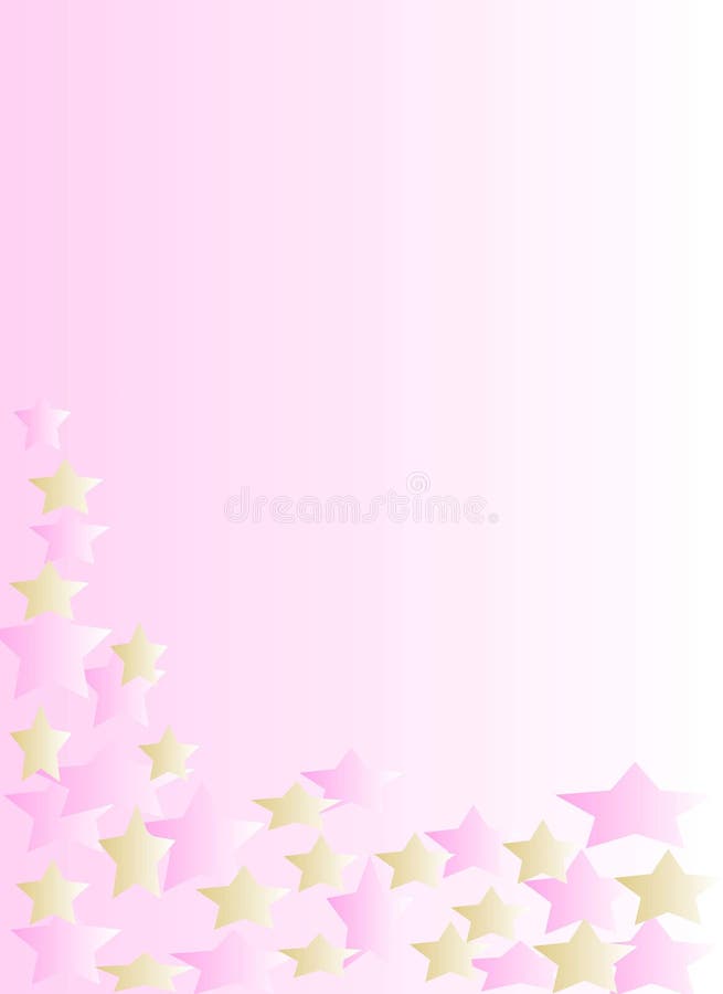 Pink and Gold Stars on Pink Gradient Background Multicolored ...