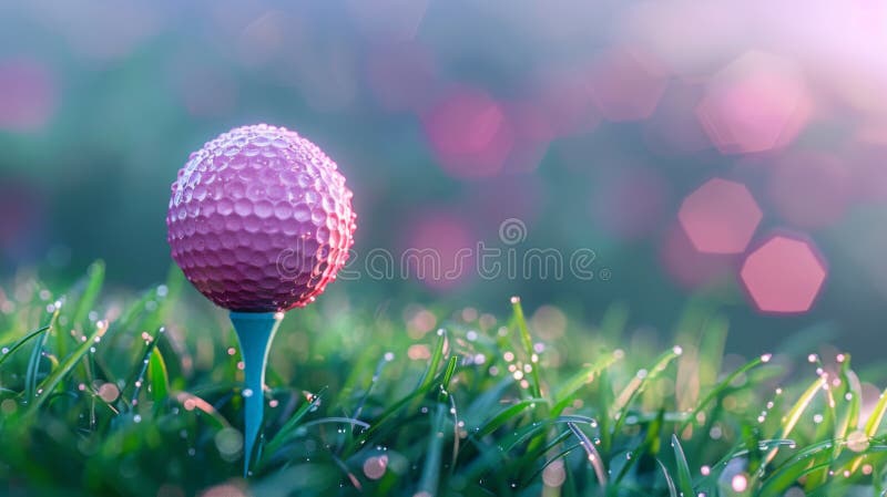 The Pink Golf Ball.AI Generated Image Stock Image - Image of sport ...
