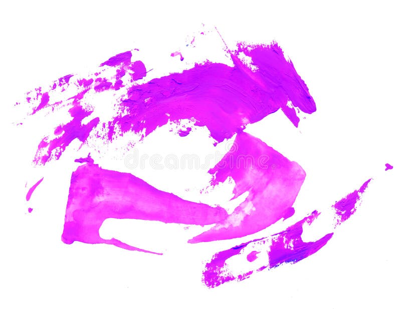 Pink Gouache in Paper Art Style on Pink Background. Hand Drawn, Paper ...