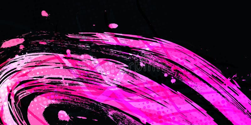 Pink Gradient Brush Background. Grunge Sport Banner Design Stock Vector ...