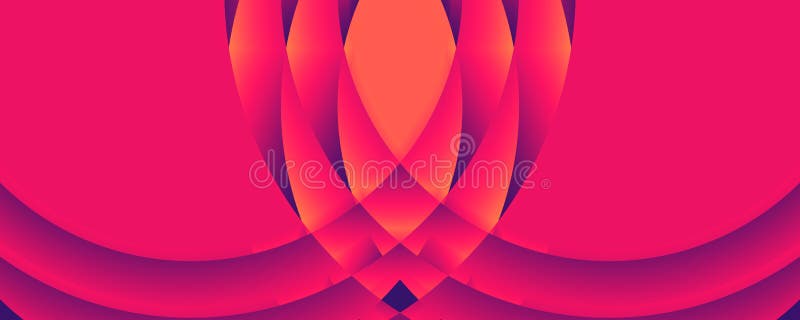 Pink Gradient Geometric Curve Shape Stock Illustration - Illustration ...