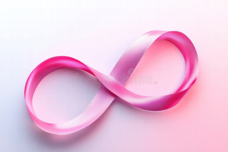 Symbol Infinity Created Pink Gradient Ribbon Soft Background Generative ...