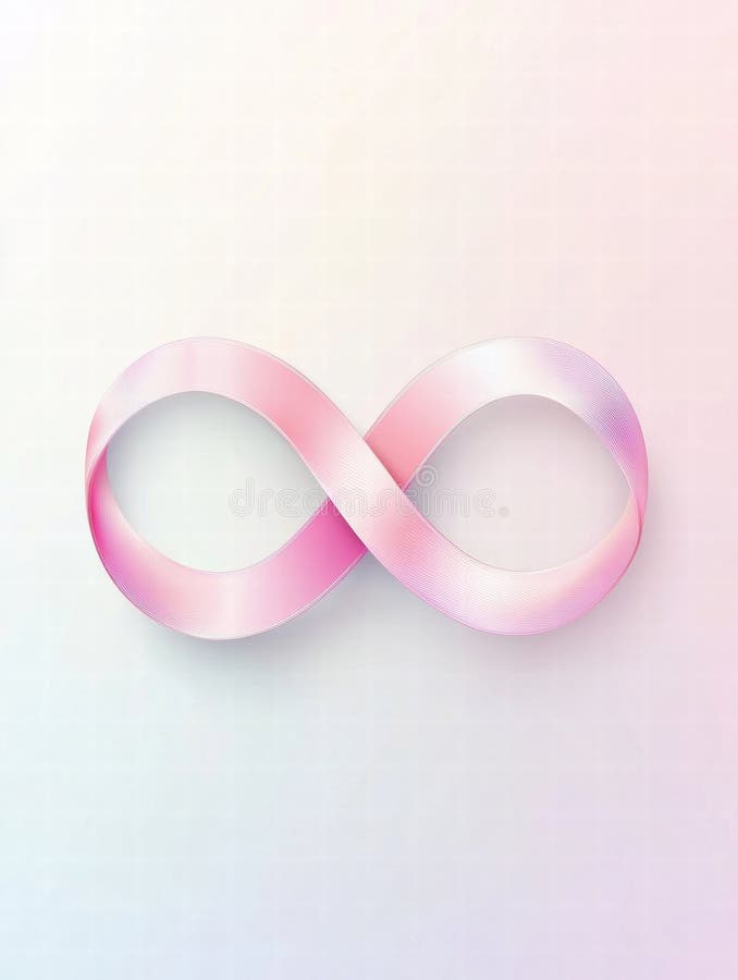 Symbol of Infinite Possibilities Created with a Pink Gradient Ribbon on ...
